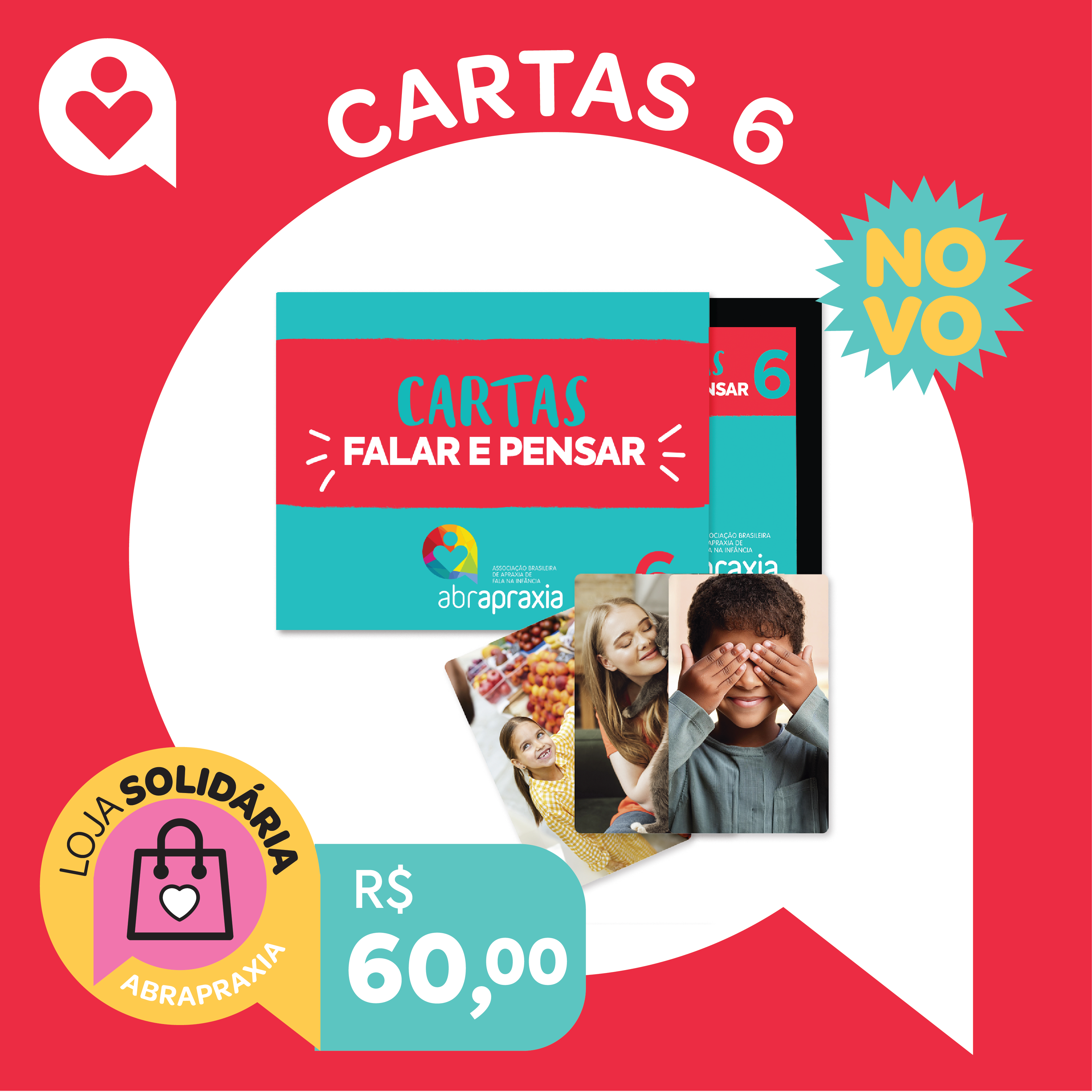 Doe R$ 60,00 e ganhe os CARDS Falar e Pensar - ABRAPRAXIA